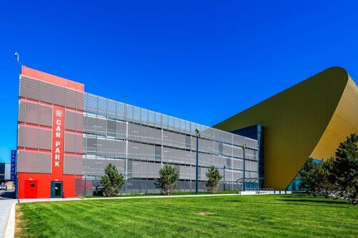 Expanded Mesh Façades Installed At Bonus Arena | Maple