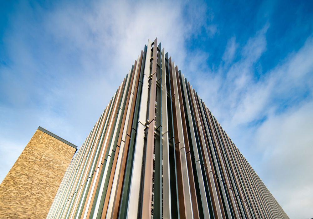 Architectural fins Vector façade system - Maple Façades